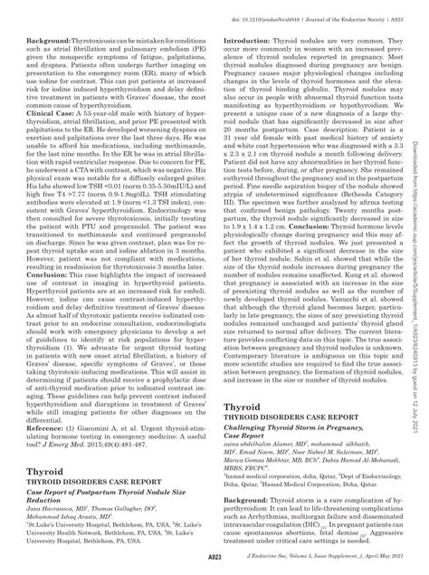 Pdf Challenging Thyroid Storm In Pregnancy Case Report