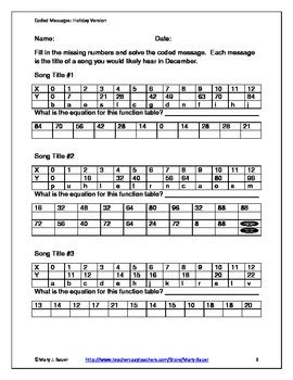 Coded Messages Holiday Version By Artistry Of Education TpT