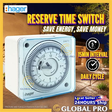 Hager 24hr Analog Timer Switch Ehn711 Timer Analog Timer Switch Timer