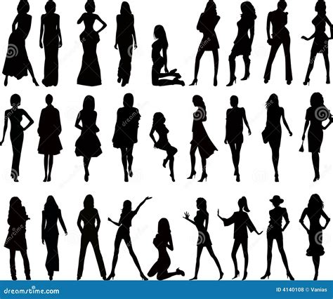 Woman Silhouettes Vector Stock Vector Illustration Of Disco 4140108