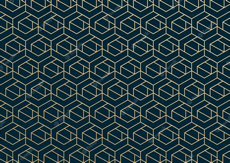 六角形の抽象的な幾何学模様 プレミアムベクター