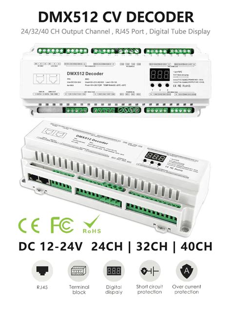 DMX To Constant Voltage PWM LED Decoder CH CH CH