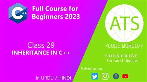 Inheritance In C C Tutorials For Beginners 2023 In Urduhindi Youtube
