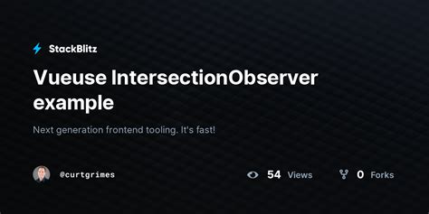 Vueuse Intersectionobserver Example Stackblitz