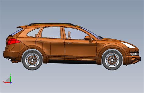 保时捷suv Solidworks 2015 模型图纸下载 懒石网