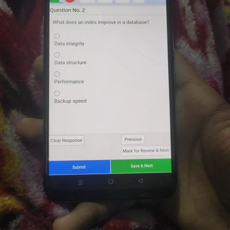 Question No 2 What Does An Index Improve In A Database Data Integrity Data Structure Performance
