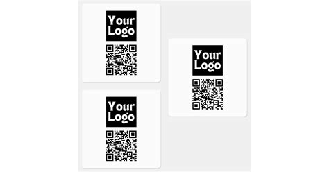 Editable Qr Code And Your Business Logo Or Image Labels Zazzle