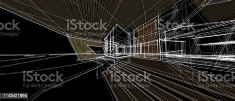 건축 외부 디자인 개념 까만 배경에 어떤 물자를 가진 3d 원근법 철사 구조 렌더링 0명에 대한 스톡 사진 및 기타 이미지 0명 3차원 형태 개념 Istock