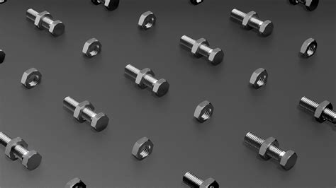 Object Group Of Nuts And Bolts Assemble Loop Stock Video At