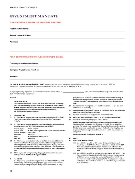 Fillable Online Bcp Film Finance Scheme 3 Fax Email Print Pdffiller
