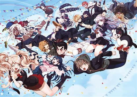 Danganronpa Anime Hd Wallpaper A Colorful Character Showcase
