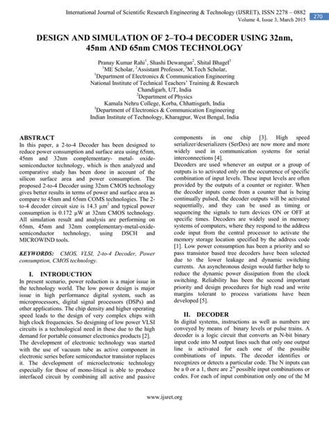 DESIGN AND SIMULATION OF 2TO 4 DECODER USING