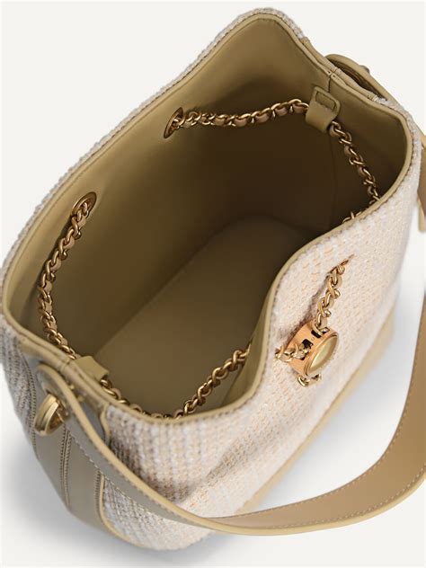 T I Pedro Tweed Bucket Bag