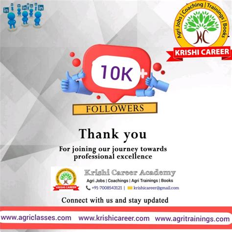 Krishi Career On Linkedin 10k Members Thankyouforyoursupport
