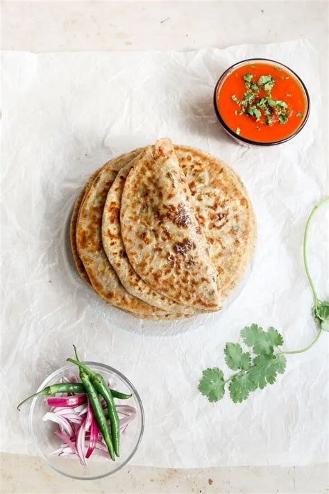 Grandmas Aloo Paratha Tomato Chutney Vegan Cooking With Parita