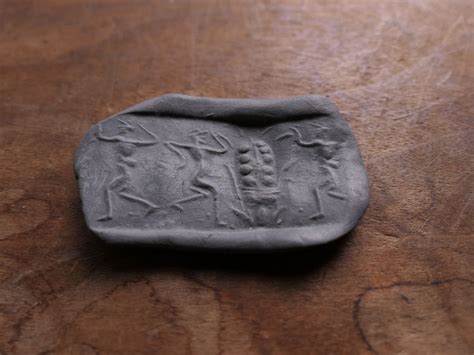 オブジェ・紀元前頃・古代メソポタミア・円筒・印章・印影・樹脂・2個組