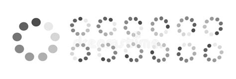 Circular Loading Buffering Icons Vector Stock Vector Illustration Of