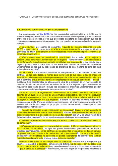 Capítulo Ii Manual De Derecho Societario L Gen De Sociedades CapÍtulo