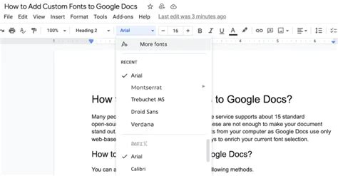 How To Add New Fonts To Google Docs Onedesblog