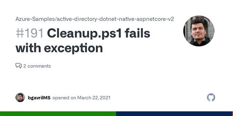 Cleanup Ps Fails With Exception Issue Azure Samples Active