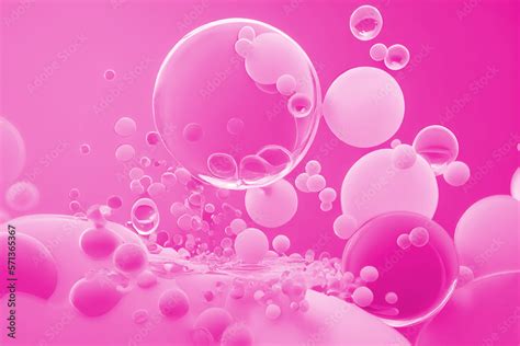 floating pink bubbles created using Generative AI technology Stock ...