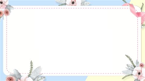 Pink Flower Romantic Literary Border Simple Elegant Powerpoint