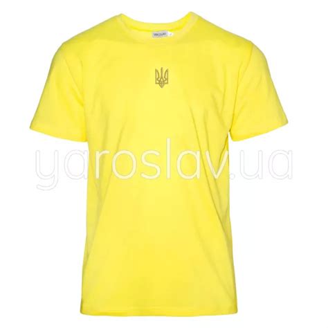 T Shirt With Embroidery Trizub M 45 Yellow Tm Yaroslav цена фото