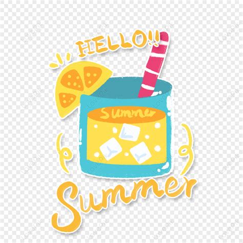 손으로 그린 만화 음료 여름 일러스트 글꼴 그림프로모션외딴 Png 일러스트 무료 다운로드 Lovepik