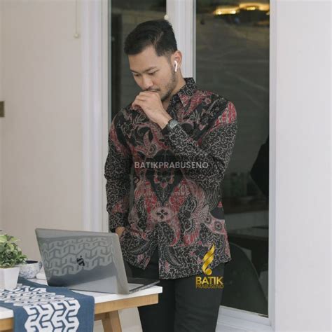 Jual KEMEJA BATIK PRINTING SLIMFIT LENGAN PANJANG MOTIF PEKSI ABANG