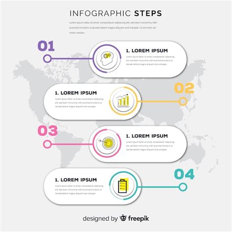 Infográfico Passos Conceito Em Estilo Simples Vetor Grátis