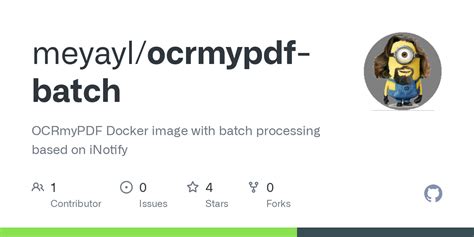 GitHub Meyayl Ocrmypdf Batch OCRmyPDF Docker Image With Batch Processing Based On INotify