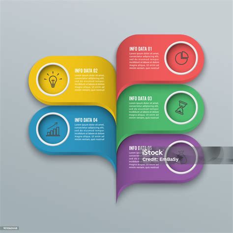 현대 Infographics 거품 연설 서식 파일 스타일 벡터 일러스트입니다 워크플로 레이아웃 다이어그램 번호 옵션에 사용할 수 있습니다 그리고 옵션 웹 디자인 배너 서식