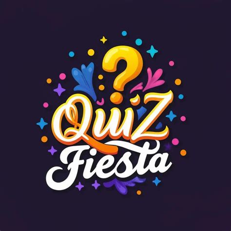 LOGO Design For Quiz Fiesta Vibrant Question Mark Symbolizing Dynamic