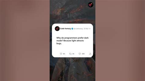 Why Do Programmers Prefer Dark Mode Because Light Attracts Bugs Shorts Programmers Youtube