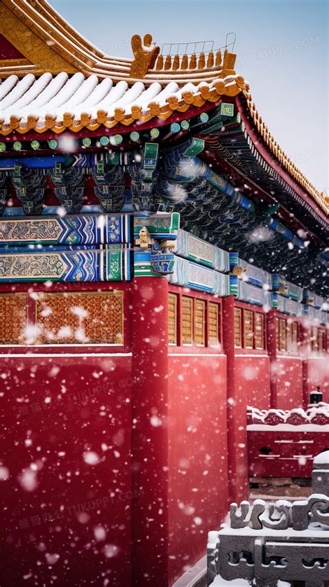 冬天北京故宫博物院红墙雪景概念jpeg格式图片下载熊猫办公