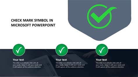 Awesome Checkmark Symbol In Microsoft Powerpoint Design Microsoft