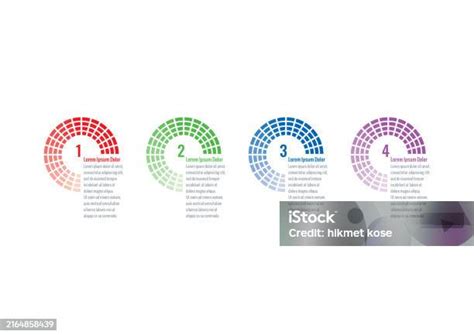 슬라이스 서클 인포 그래픽 템플릿 4단계 인포그래픽 템플릿 사업 교육 매거진 연간 보고서 인터넷 정보 템플릿 개념에 대한 스톡 벡터 아트 및 기타 이미지 Istock