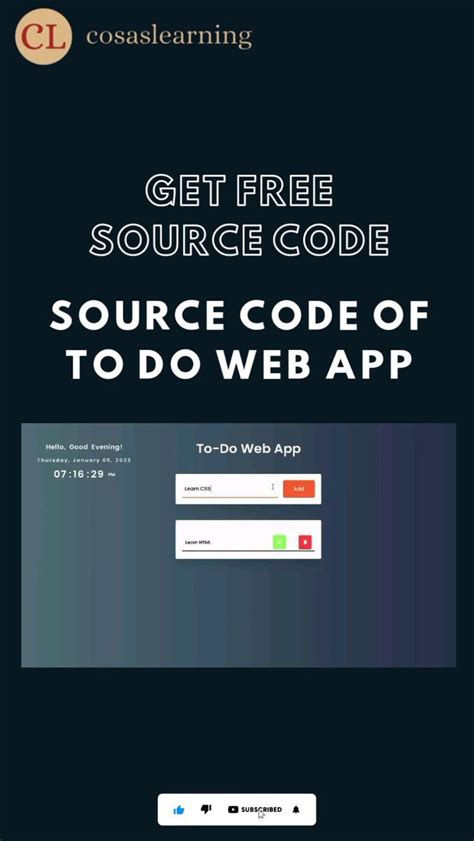 Source Code Of To Do Web App Cosas Learning Free Source Code