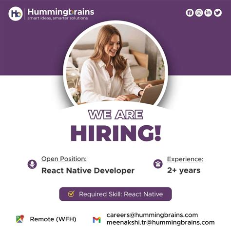 Meenakshi Radhakrishnan On Linkedin Hi Connection Jobalert Reactnativedeveloper Reactnative