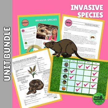 INVASIVE SPECIES Bundle Illustrated Notes Species Sort Reading