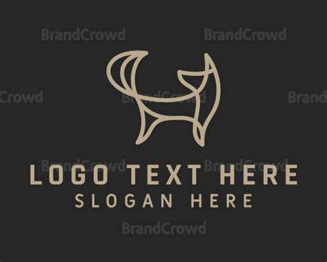 Luxe Fox Monoline Logo Brandcrowd Logo Maker
