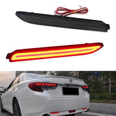미등 스타일 레드 3d 광학 Led 후면 범퍼 반사판 운전 테일 브레이크 라이트 Lexus And Toyota 교체 재고 범퍼