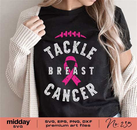 Tackle Breast Cancer Svg Png Dxf Eps Ai Football Breast Etsy