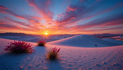 White Sands Sunset Stock Illustration Illustration Of Cloud 376689737