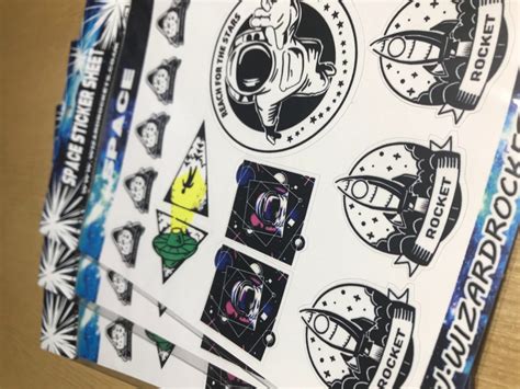 Space Sticker Sheet Wizard Rockets Ltd