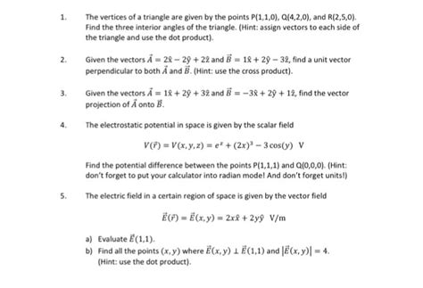 Solved The Vertices Of A Triangle Are Given By The Points Chegg