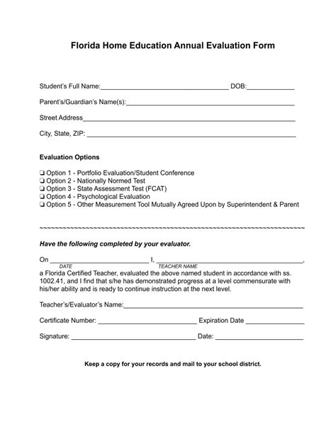 Printable Homebabe Evaluation Form Printable Forms Free Online