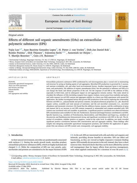 Pdf Effects Of Different Soil Organic Amendments Oas On