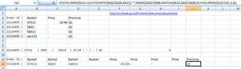 Indexing How To Vlookup With More Than One Occurrence Stack Overflow