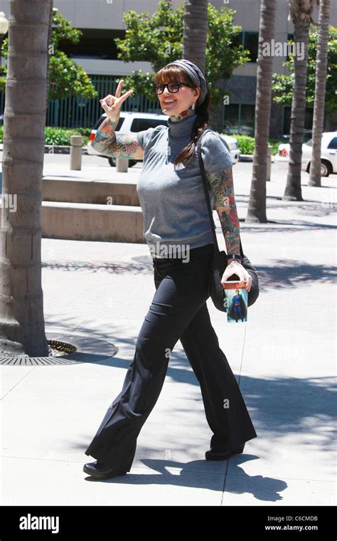 Janine Lindemulder Arrives At Orange County Superior Court For The